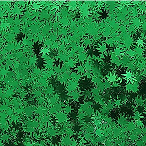 3 Pack - Green, Rainbow & Silver Holographic Leaf Glitter - Solvent Resistant & Cosmetic Grade - Face Body Nails Resin Arts & Crafts, Tumblers, Bath Bombs, Resin - Weed Pot Marijuana Leaf