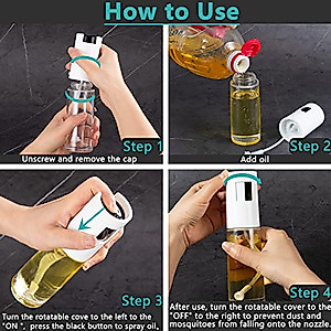 SweeHo Oil Sprayer for Cooking, Food-Grade Olive Oil Sprayer Mister Dispenser, 120ml Olive Oil Spray Bottle, Portable Oil Spritzer, Is a Best Kitchen Gadgets for Air Fryer, BBQ