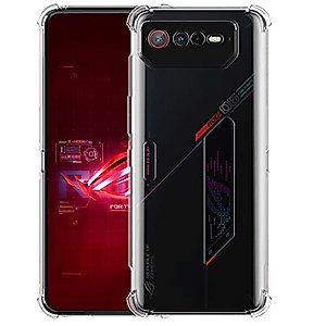 Foluu for ASUS ROG Phone 6 Case, ROG Phone 6 Phone Case Clear, Scratch Resistant Reinforced Corners TPU Rubber Soft Skin Silicone Protective Case Cover for ASUS ROG Phone 6 2022 (Crystal Clear)