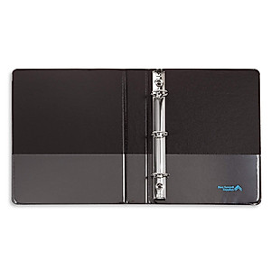 Blue Summit Supplies Mini 3-Ring Binder, Junior 1 Inch Mini Binder, Small 3-Ring Binder, Small Size Fits 5 1/2 x 8 1/2 Binder Paper, Set of Small Binders Ideal for Playbills or Planner, Black, 6 Pack