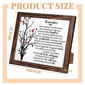 Gerrii Sympathy Gifts Red Cardinal Memorial Bereavement LED Memorial Gifts for Loss of Love One Wooden Shadow Box 10'' x 8'' in Poem and LED Light for Funeral Bereavement(Retro Style)