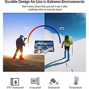 Netac 256GB Micro SD Card Up to 100MB/s TF Card UHS-1 MicroSDXC Memory Card A1, U1, C10, V30 High-Speed Expanded Storage Card for Smartphone/Camera/Bluetooth Speaker/Gaming/Movie