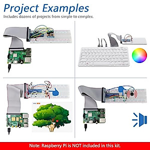Freenove Basic Starter Kit for Raspberry Pi 5 4 B 3 B+ 400 Zero 2 W, 383-Page Detailed Tutorial, Python C Java Scratch Processing Code, 146 Items, 48 Projects (Raspberry Pi NOT Included)