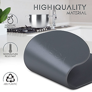 Noorla Pot Lid Organizer for Cabinet Door - Set of 4 Pairs Adjustable in-Cupboard Pot and Pan Lid Holders for Lids, Easy to Install Wall Mount Pot Lid Organizer for Kitchen