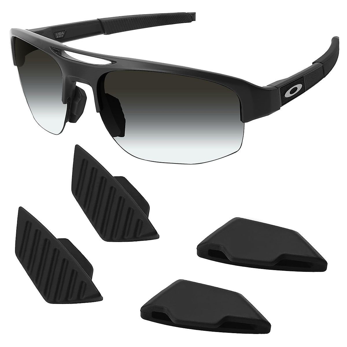 Mryok Nose Piece Nose Pads Replacement for Oakley Mercenary OO9424 Sunglass - Black
