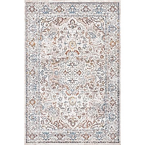 nuLOOM Cady Machine Washable Transitional Area Rug, 4x6, Beige