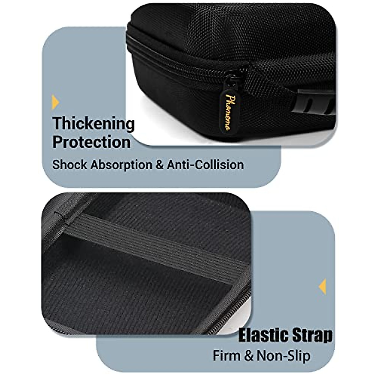 Memoking Case for M220 M200 Label Maker Portable Bluetooth Thermal Label Printer,Case for M200 M220 Label Printer - Storage Holder Tape Paper Roll & USB Cable, Black (Box Only)