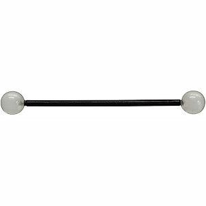 Oasis Plus 9pcs 14G 2 Inch Glow in The Drak Industrial Barbell Pregnancy Sport Maternity Navel Belly Button Ring
