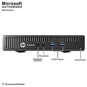 HP ProDesk 600 G1 Mini Business Desktop PC, Intel Core Quad i5 4590T up to 3.0GHz, 8GB DDR3, 128GB SSD, WiFi, BT, VGA, DP, Windows 10 64 Bit-Multi-Language Supports English/Spanish/French (Renewed)