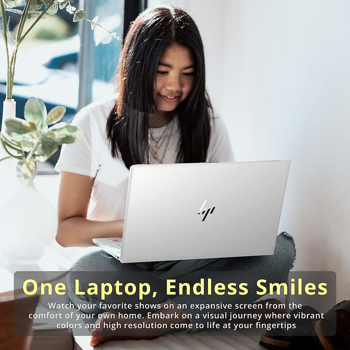 HP Envy 17.3” FHD (1920 x 1080) Laptop, Intel Core i7-1260P, 16GB RAM, 1TB PCIe SSD, Band & Olufsen Audio, HD Webcam, Wi-Fi 6E, Bluetooth, Silver, Windows 11 Pro, 32GB Hotface USB Card (Renewed)