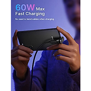 JSAUX 180° USB-C to USB Adapter 2 Pack, 180 Degree Angle USB-C Male to USB-C Female USB-C 3.1/PD 100W and Type-C Male to USB-A Female Adapter, for ROG Ally,Steam Deck,Switch,Laptop,Tablet,Phone-Black