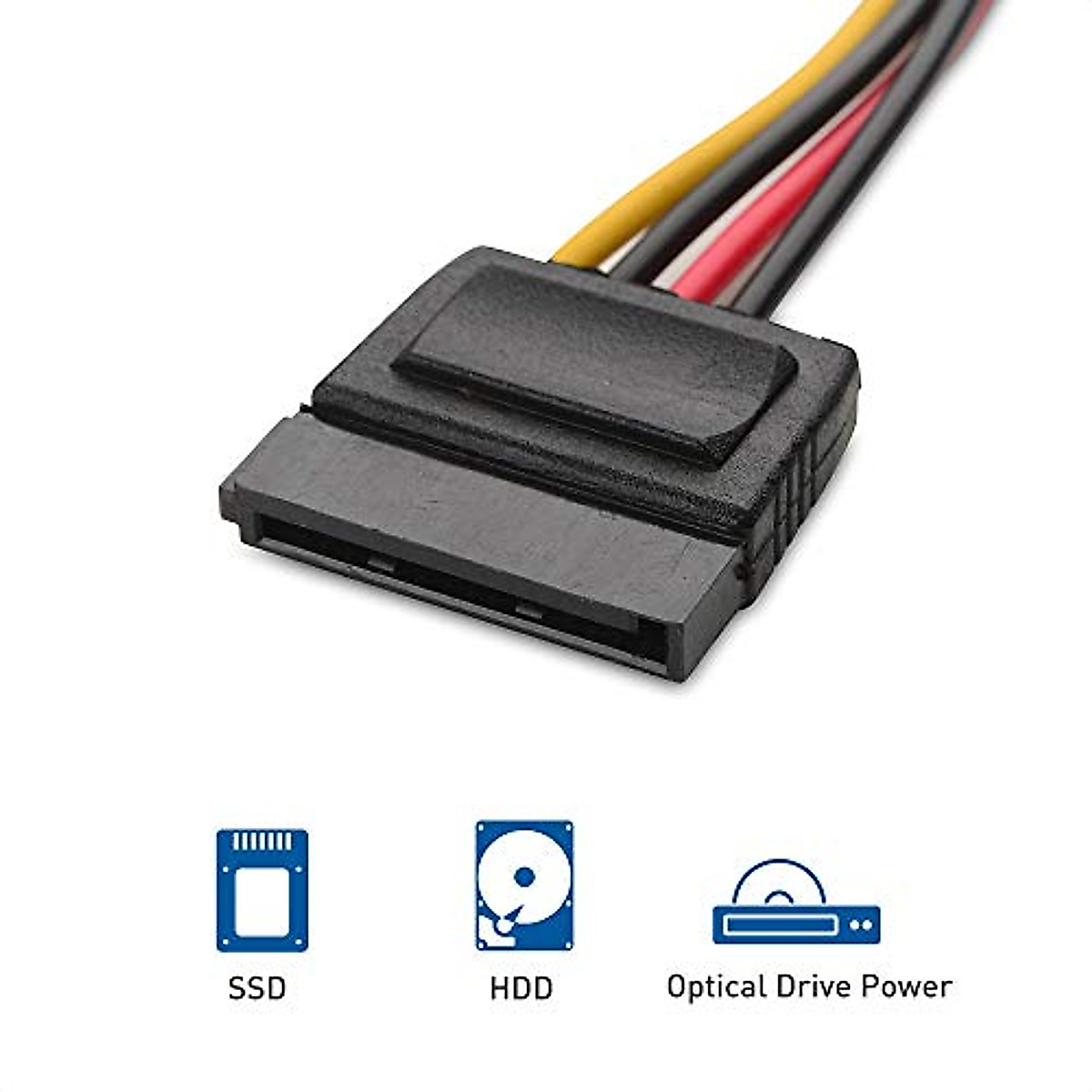 Cable Matters 3-Pack 4 Pin Molex to SATA Power Cable (SATA to Molex) - 6 Inches
