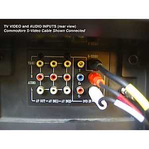 Commodore Video Monitor TV Cable (S-Video + Audio) - C-64/C-128