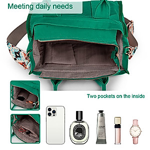 Canvas Tote Bag for Women Top Handle Handbag Crossbody Tote Bag for Women Canvas Tote Bag with Zipper Trendy Shoulder Bag Everything Tote Bag with Adjustable Strap