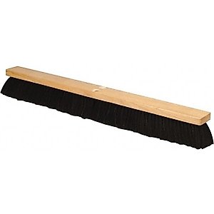 PRO SOURCE Horsehair Push Broom Head with Threaded Wood Block: 30 inch Wide