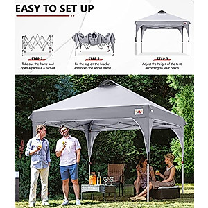ABCCANOPY Outdoor Pop up Canopy Tent 10x10 Camping Sun Shelter-Series, Gray