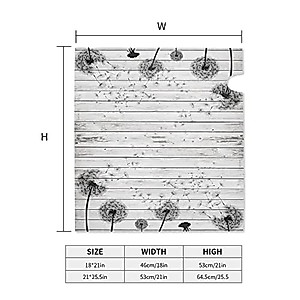 Magnetic Mailbox Cover Retro Country Farmhouse Grey Dandelion Design Post Box Cover Wrap Decoration Garden Outdoor Standard Size 21 x 18 in