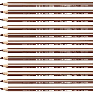STABILO Colouring Pencil - Trio Thick - Pack of 12 - Light Brown