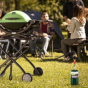 1lb Propane Tank Adapter with On/Off Valve and Gauge, 20lb to 1lb Propane Tank adapter for 1lb/16.4oz Propane Cylinder, Converter Universal 1 Pound / 16.4oz Disposable Tank for 20lb LP Gas Big Tank