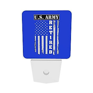 Qauirfe Army Retired Flag Night Light Set of 2 Home Decor