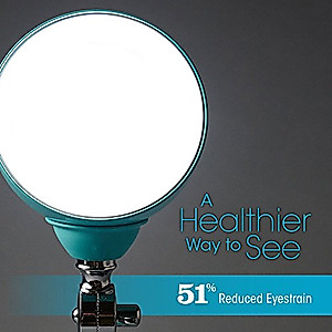 OttLite Revive LED Desk Lamp with ClearSun LED Technology, Turquoise – 3 Brightness Settings, Touch Activated Controls, USB Charging Port & 3 Adjustable Knobs for Precise Lighting - Great for Reading