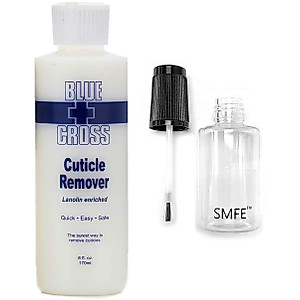 SMFE 20ml Plastic Empty Refillable Nail Polish Touch Up Bottle with Mixing Marble, Conservation Insert and Brush Top, Pack of 2