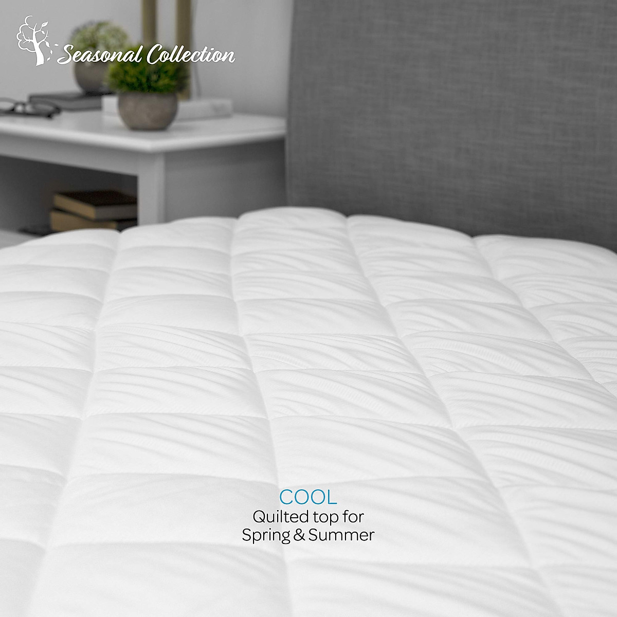 SensorPedic All Seasons Reversible Mattress Pad, Twin,White