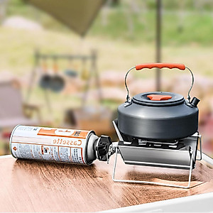 Compact Camping Stove, 2600W Foldable Stove, Outdoor Picnic Hiking Stove, Portable Backpacking Cooker, Foldable Cassette Burner, Efficient Cooking, Ideal for Outdoor Adventures, Space-Saving Design