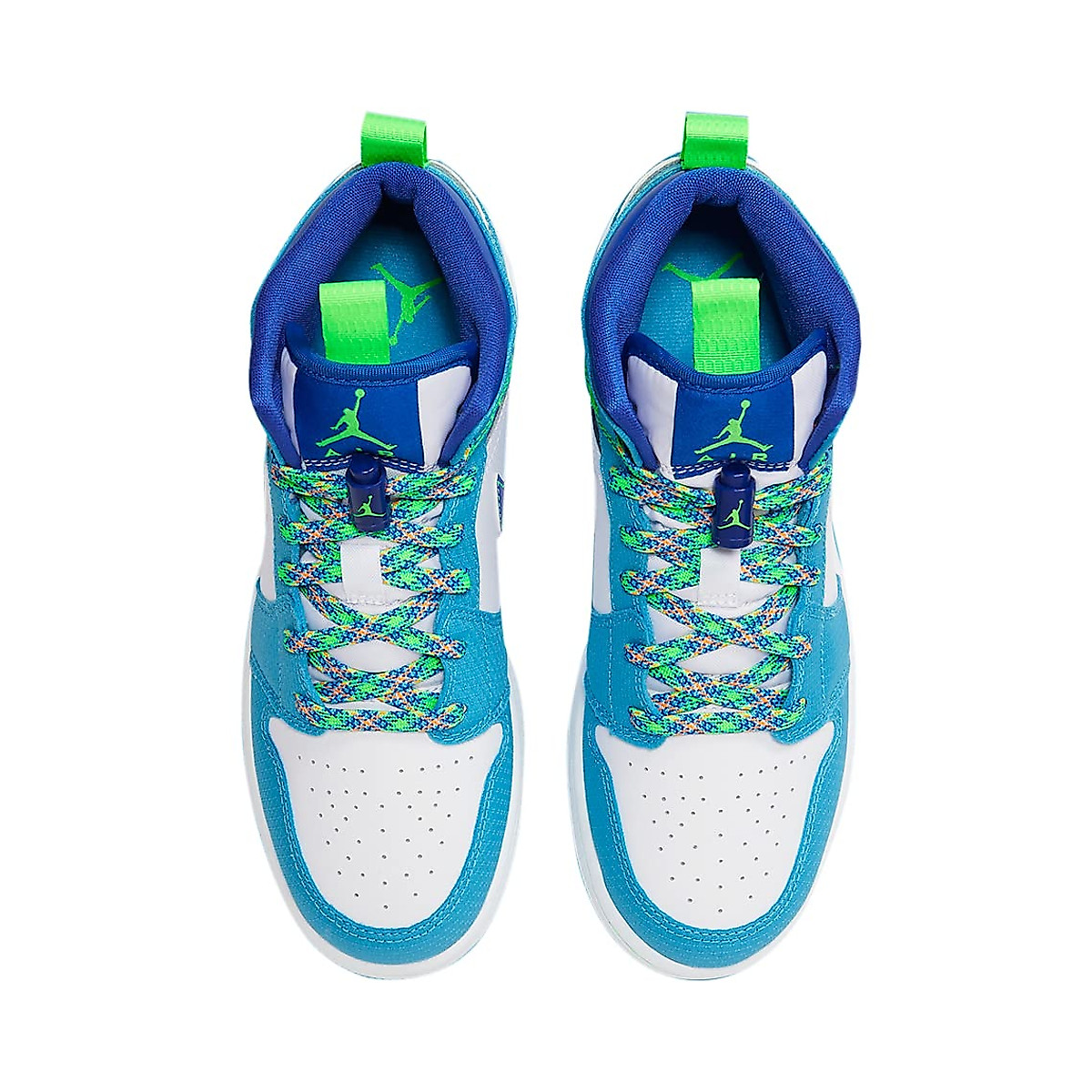 Nike Big Kid's Jordan 1 Mid SE Sprite Blue Dk Powder Blue/Racer Blue (DA8010 400), 5 Big Kid