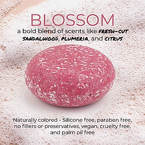 Suds & Co. Solid Shampoo Bar, Zero Waste Shampoo, Natural Shampoo Bar Soap, Sustainable, Eco-Friendly Hair Care - Blossom, 3.0 Ounce