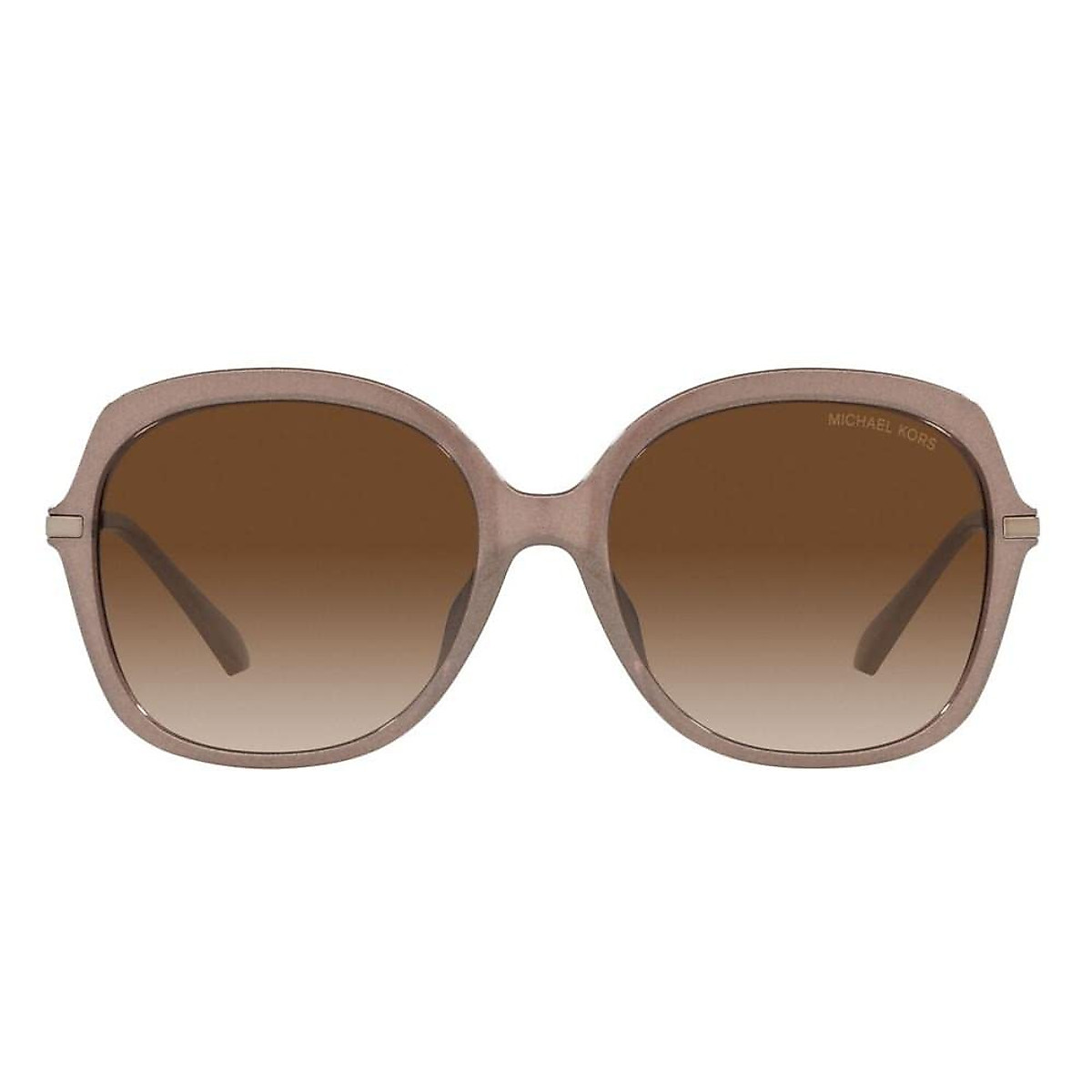 Michael Kors Woman Sunglasses Blush Camel Pearlized Frame, Smoke Gradient Lenses, 56MM