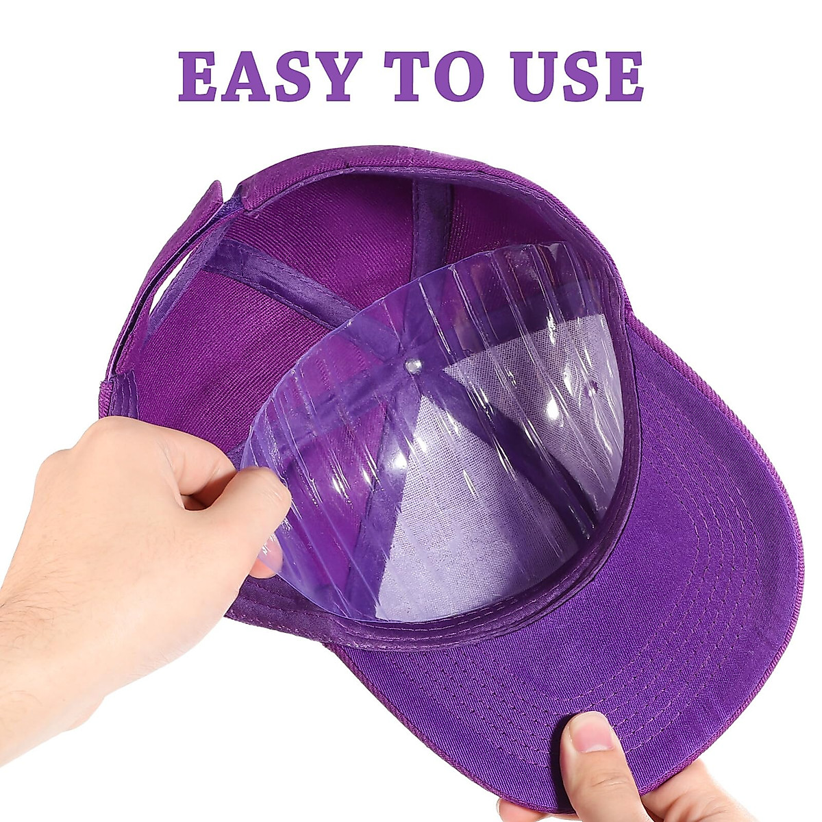 DEARMAMY Hat Insert Caps Liners:25pcs Support Baseball Hat Shaper Storage Inserts Plastic Hat Inner