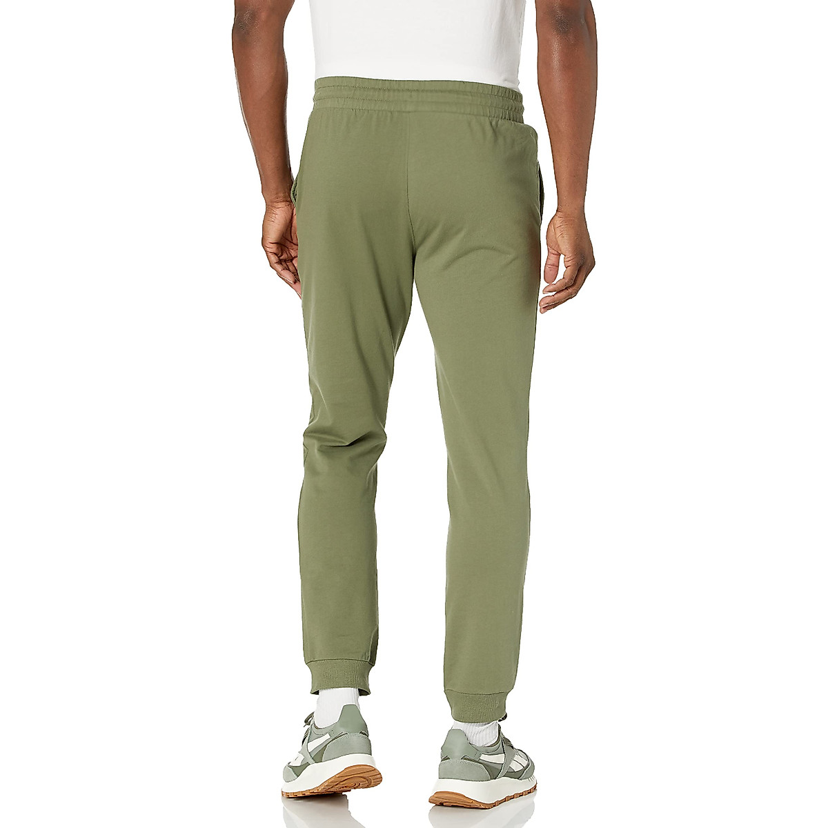Spalding Men's Activewear Branded Jogger Sweatpant, Olivine, Large