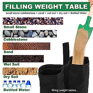 Nuenen 20 Pcs Canopy Weights Sand Bags Large Tent Weights 560 LBS Heavy Duty Gazebo Weights with Shovel for Outdoor Patio Canopy Tent Shelter Umbrella Instant Canopies Without Sand (Black)