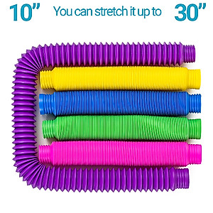 NUTTY TOYS Jumbo XXL Pop Tubes - Sensory Toys - Fine Motor Skills Learning for Toddlers, Top ADHD & Autism Fidget 2025 for Kids, Best Preschool Gifts Idea, Unique Boy & Girl Valentines Day Present