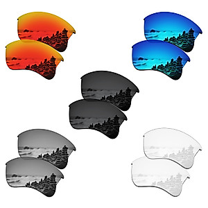 SmartVLT Set of 5 Men's Replacement Lenses for Oakley Flak Jacket XLJ OO9009 Sunglass Combo Pack S01
