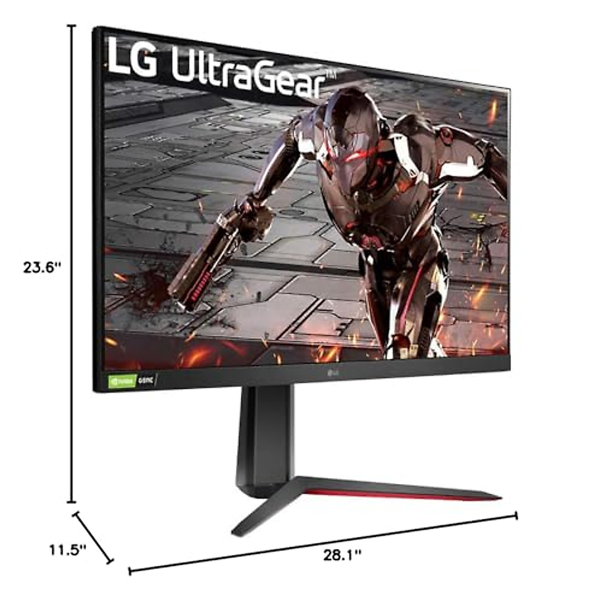 LG 32GN550-B 32 Inch Ultragear VA Gaming Monitor with 165Hz Refresh Rate/FHD (1920 x 1080) with HDR10 / 1ms Response Time with MBR and Compatible with NVIDIA G-SYNC and AMD FreeSync Premium