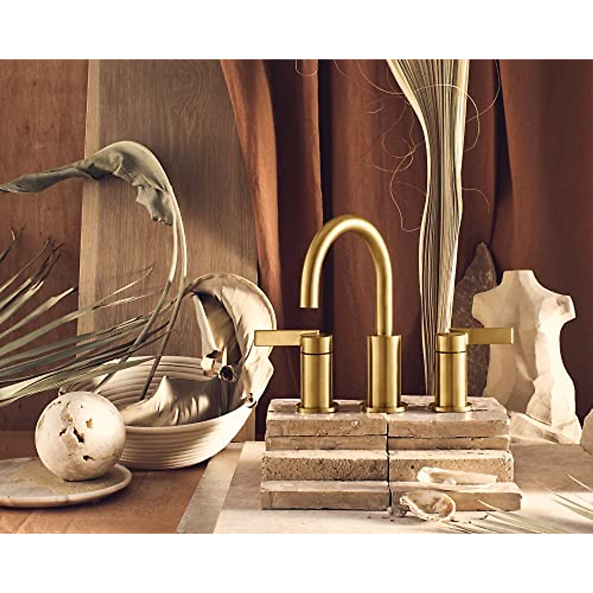 Moen T6222BG CIA Collection 8 in. Widespread 2-Handle High-Arc Bathroom Faucet Trim Kit, Valve Required, Brushed Gold