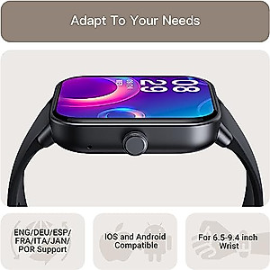 Gydom Birthday Gifts for Men, IDW19 Smart Watch with Alexa, Bluetooth Call/Answer Heart Rate Monitor Step Counter Smartwatches, Exercise Workout Fitness Health Tracker Gifts for Boyfriend Mens Dad