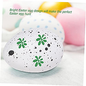 ibasenice 50pcs Easter Eggs Easter Eggs for Painting Kids Decor Arts and Crafts for Kids Surprise Toys for Children Easter Simulation Egg Plastic White Easter Small Egg Party Supply Blank