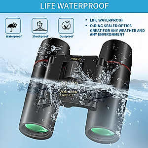 PISEZ 30X60 Compact Binoculars for Adults and Kids，Lightweight Foldable Easy Focus Small Binoculars for Bird Watching Hunting Concert Traveling Theater Opera Sightseeing