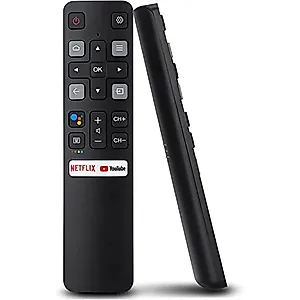 New Replaced Remote RC802V FNR1 Fit for TCL Android 4K Smart TV [NO Voice Function] 40S334 50S434 55S434 75S434 40S330 70S430 32S334 55S435 50S435 43S434 32S6500A 65P8S 65P8 49S6800FS 32S6500S 32A325
