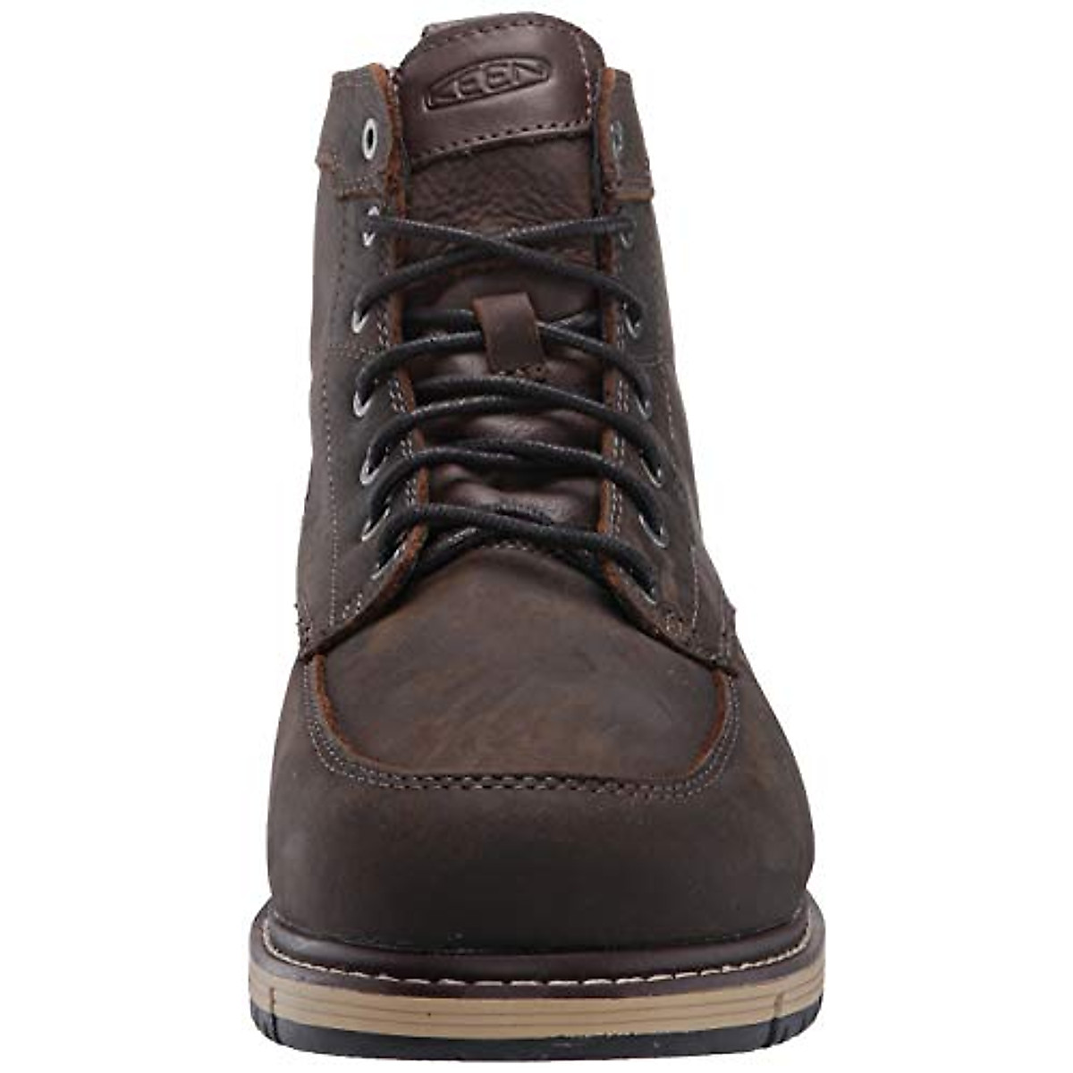 KEEN Utility Men's San Jose 6” Alloy Toe Waterproof Wedge Work Boots, Cascade Brown/Black, 12 2E (Wide) US