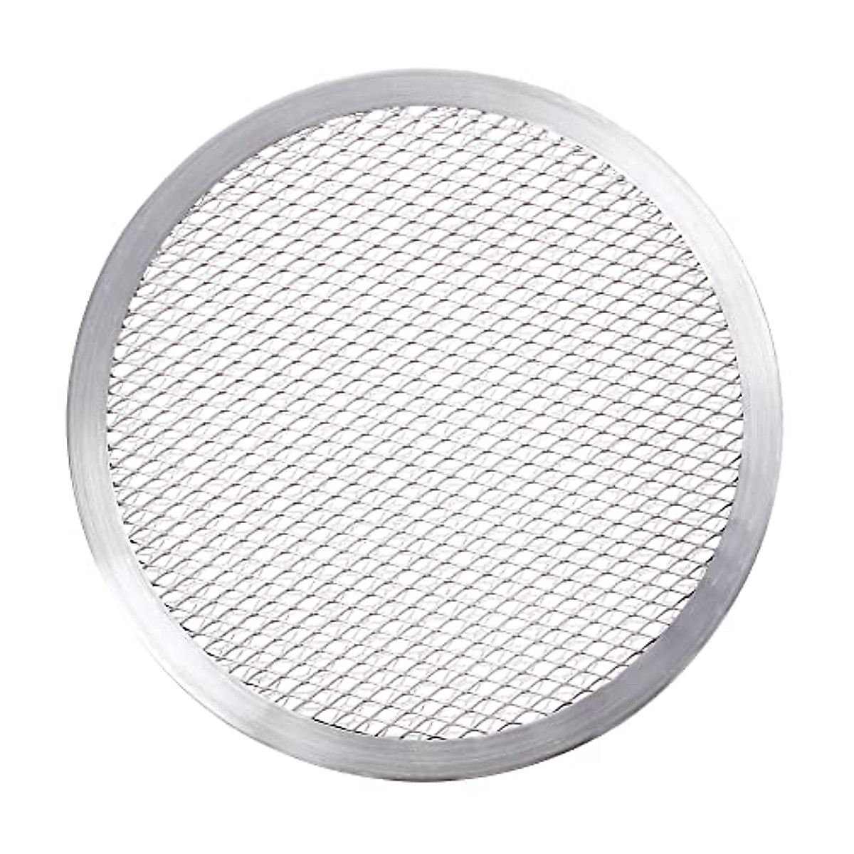 ZIIVARD Pizza Screen Gadgets Seamless Aluminum Pizza Tray Thickened Flat Mesh Commercial Grade Pizza Pan Kitchen Tool Bakeware (12 inch)