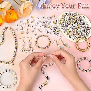 900 Pieces Rondelle Spacer Beads for Jewelry Making, 8mm Rhinestone Spacer Beads Crystal Bead Spacers for Bracelets, Focal Beads for Pen, 15 Colors