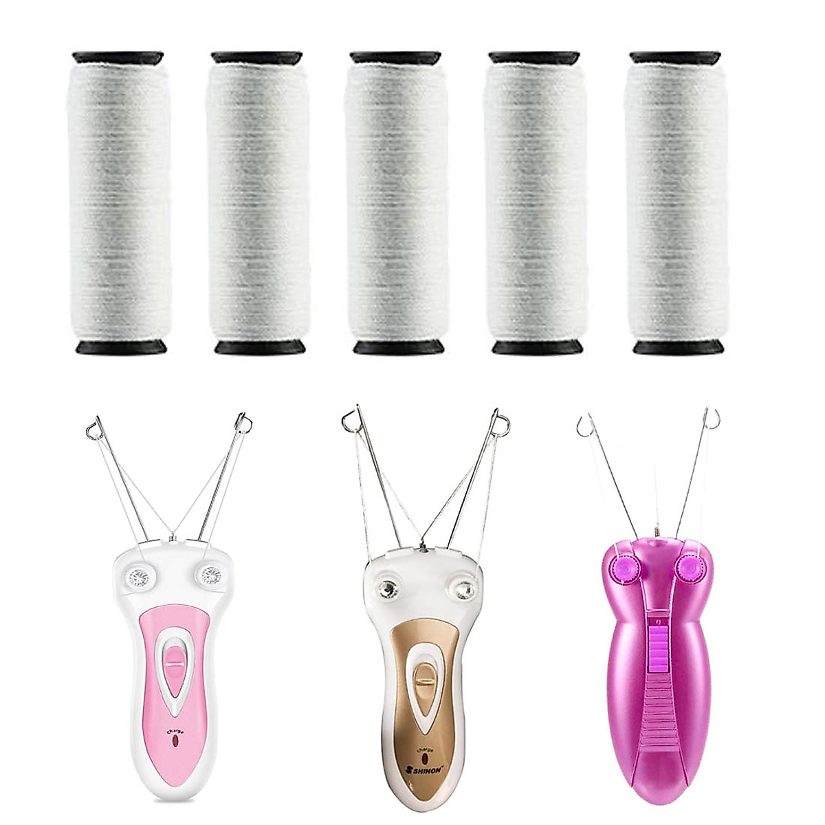 5PCS Replacement Cotton Thread for Epilator Hair Removal Hair Remover