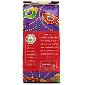 Community Coffee Mardi Gras King Cake Flavored 12 Ounces, Medium Roast Ground Coffee, 12 Ounce Bag (Pack of 1)