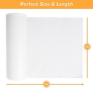 Moretoes Drawer and Shelf Liner, Non Adhesive Slip Resistant Waterproof Easy Liner, Washable Smooth Liners for Kitchen Cabinet Shelves Pantry Cupboard, 12 Inch x 30 Feet, White