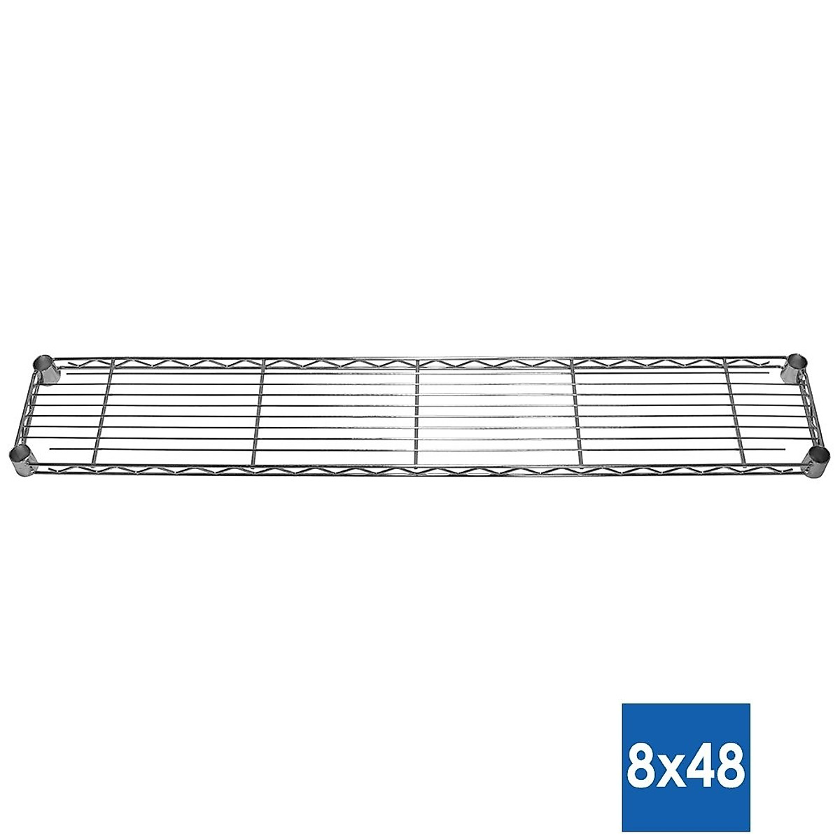 Shelving Inc. 8" d x 48" w x 84" h Chrome Wire Shelving with 6 Tier Shelves, Weight Capacity 800lbs Per Shelf