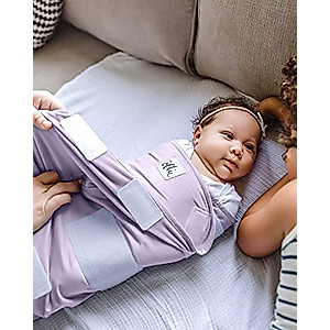 The Ollie Swaddle Bundle (Lavender & Meadow) - Helps to Reduce The Moro (Startle) Reflex -Made from a Custom Designed Moisture-Wicking Material-No overheating-Size Adjustable for All Months of Babies